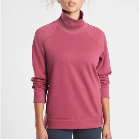 Athleta | Sweaters | Athleta Cozy Karma Side Zip Funnel Neck Sweater ...